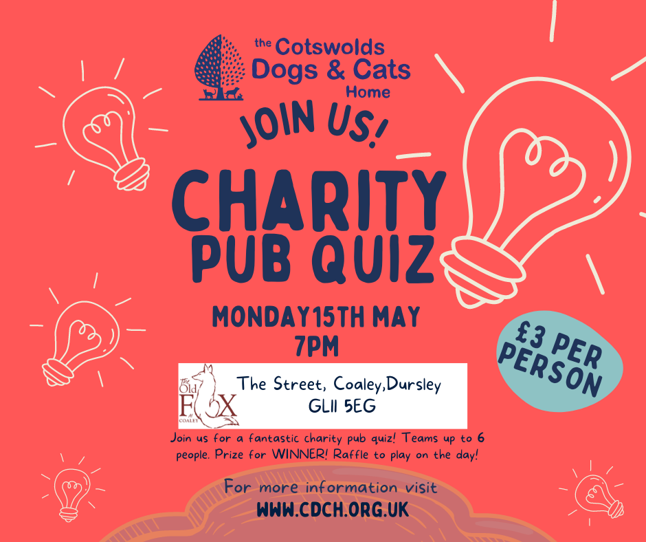 Quiz Night at The Old Fox Coaley - Cotswolds Dogs and Cats Home